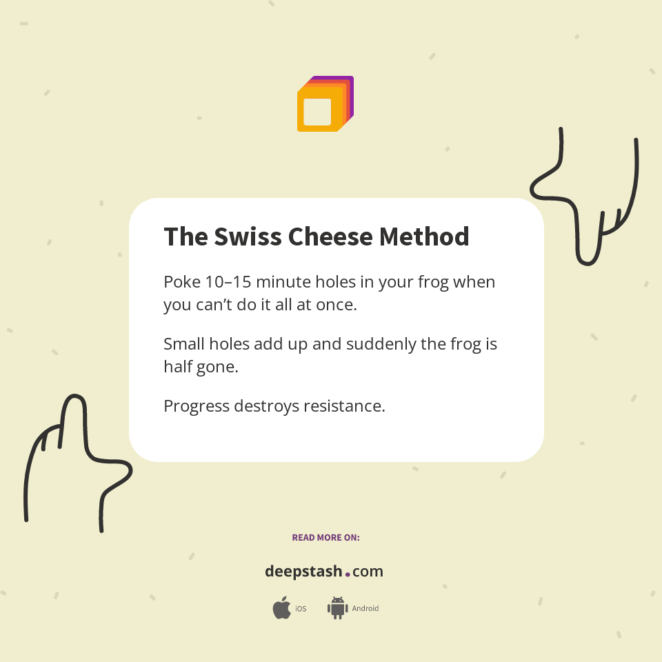 The Swiss Cheese Method - Deepstash