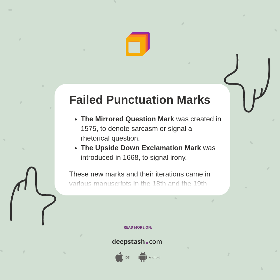 Failed Punctuation Marks - Deepstash