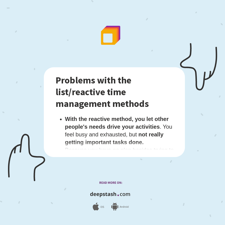 Problems with the list/reactive time management methods - Deepstash