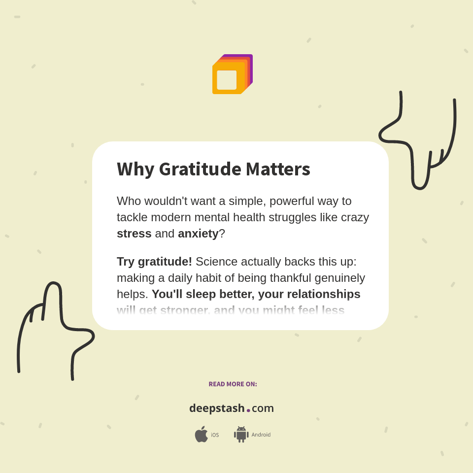Why Gratitude Matters - Deepstash