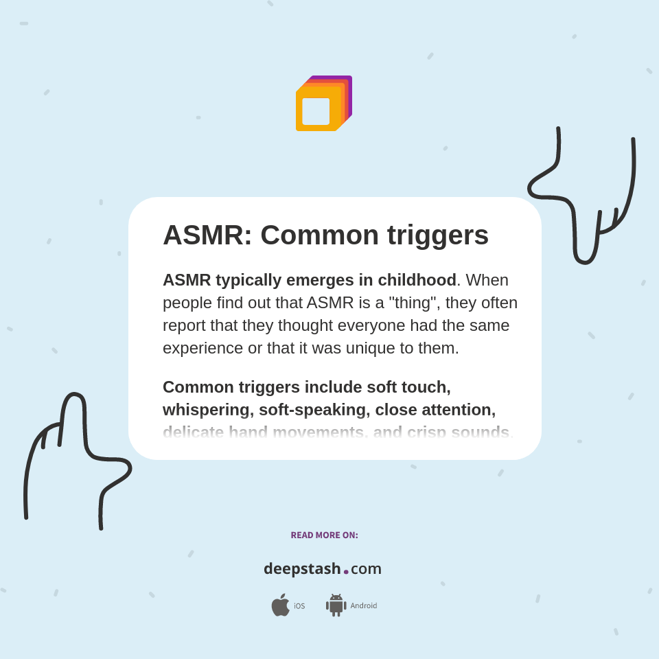 ASMR: Common triggers - Deepstash