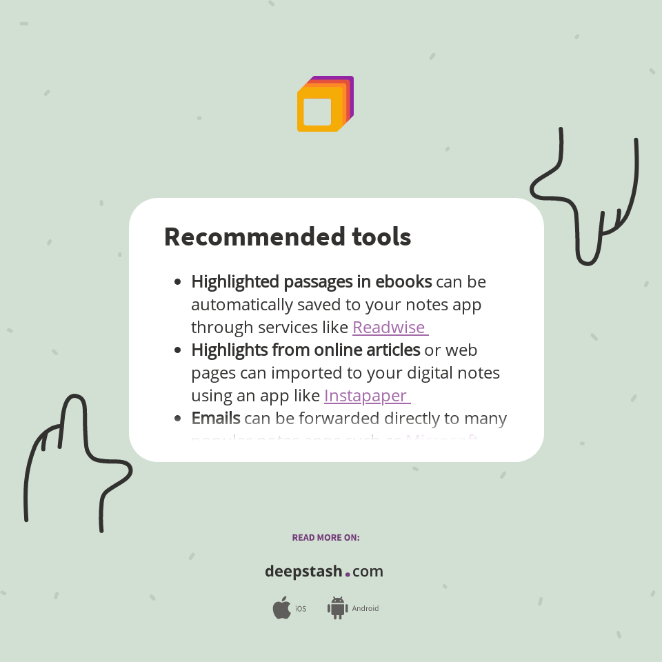 Recommended tools - Deepstash
