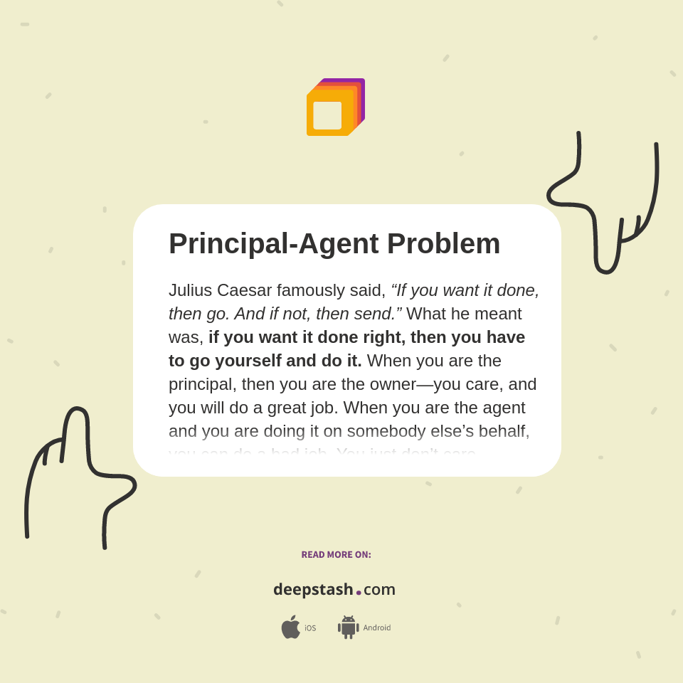 Principal-Agent Problem - Deepstash