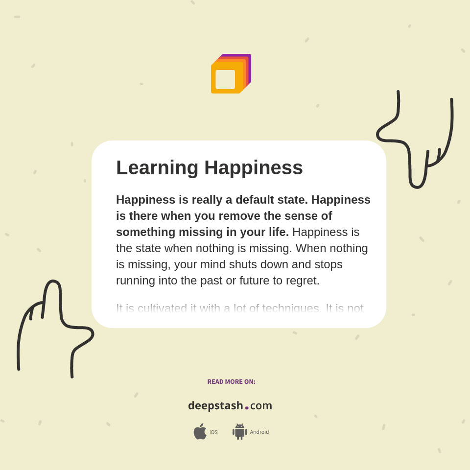 Learning Happiness - Deepstash