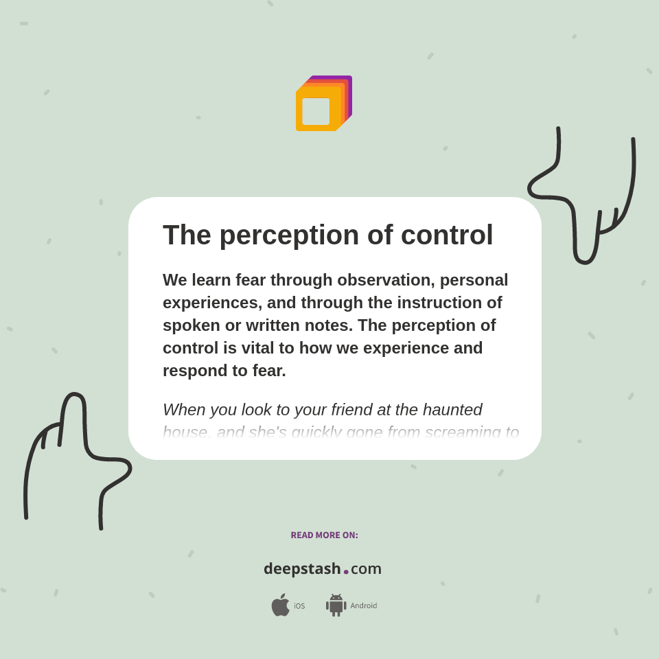 The perception of control - Deepstash