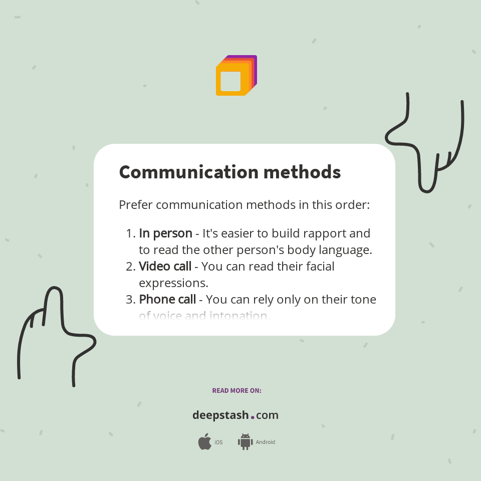 Communication methods - Deepstash