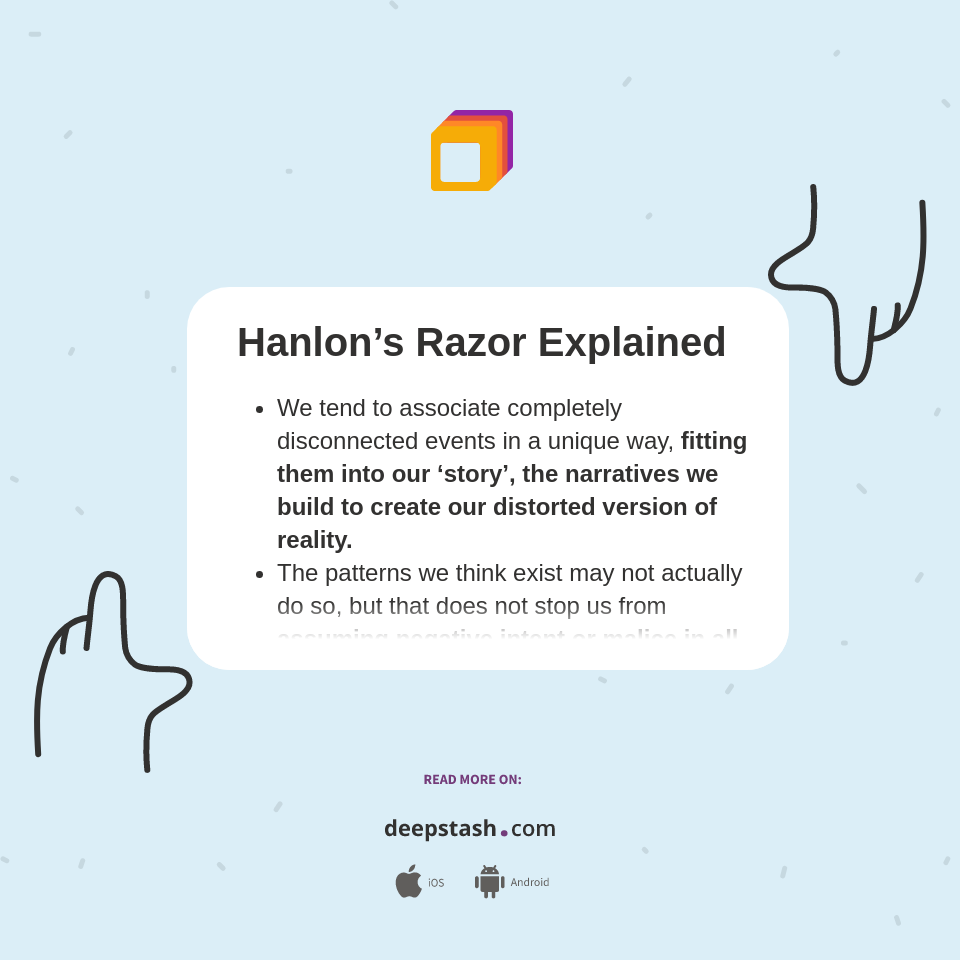 Hanlon’s Razor Explained - Deepstash