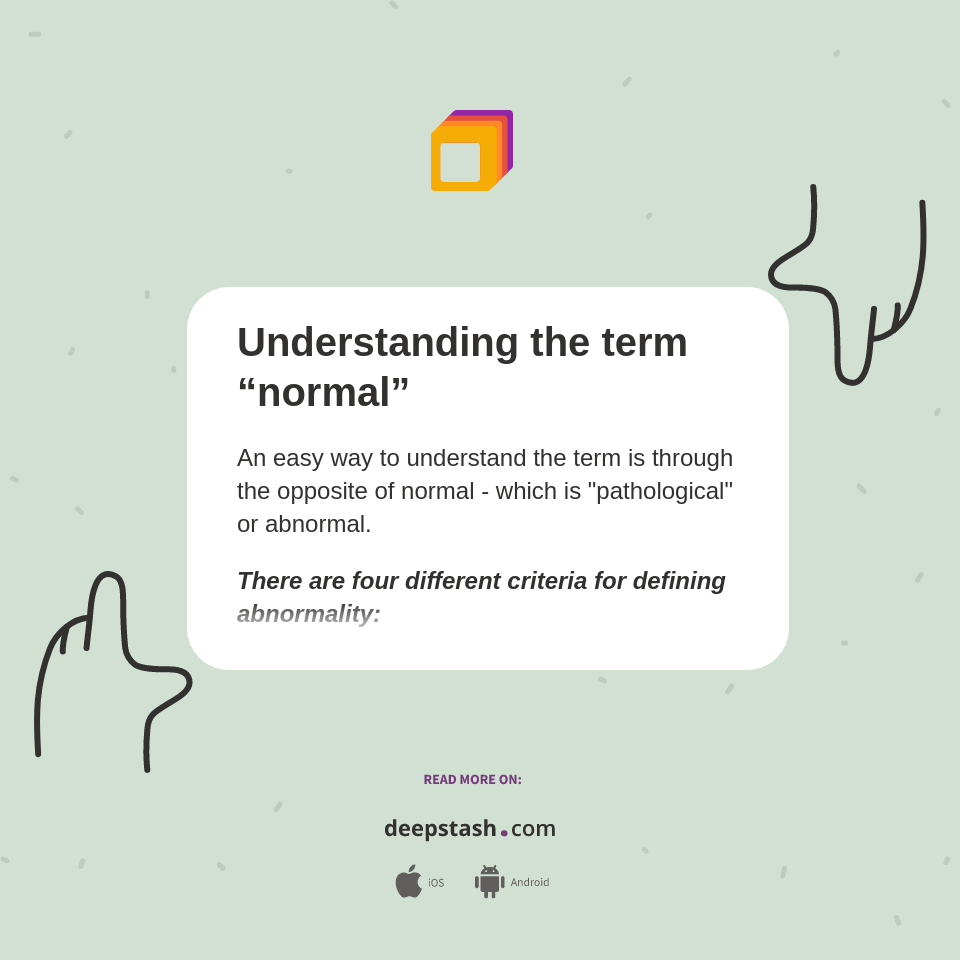 Understanding the term “normal” - Deepstash
