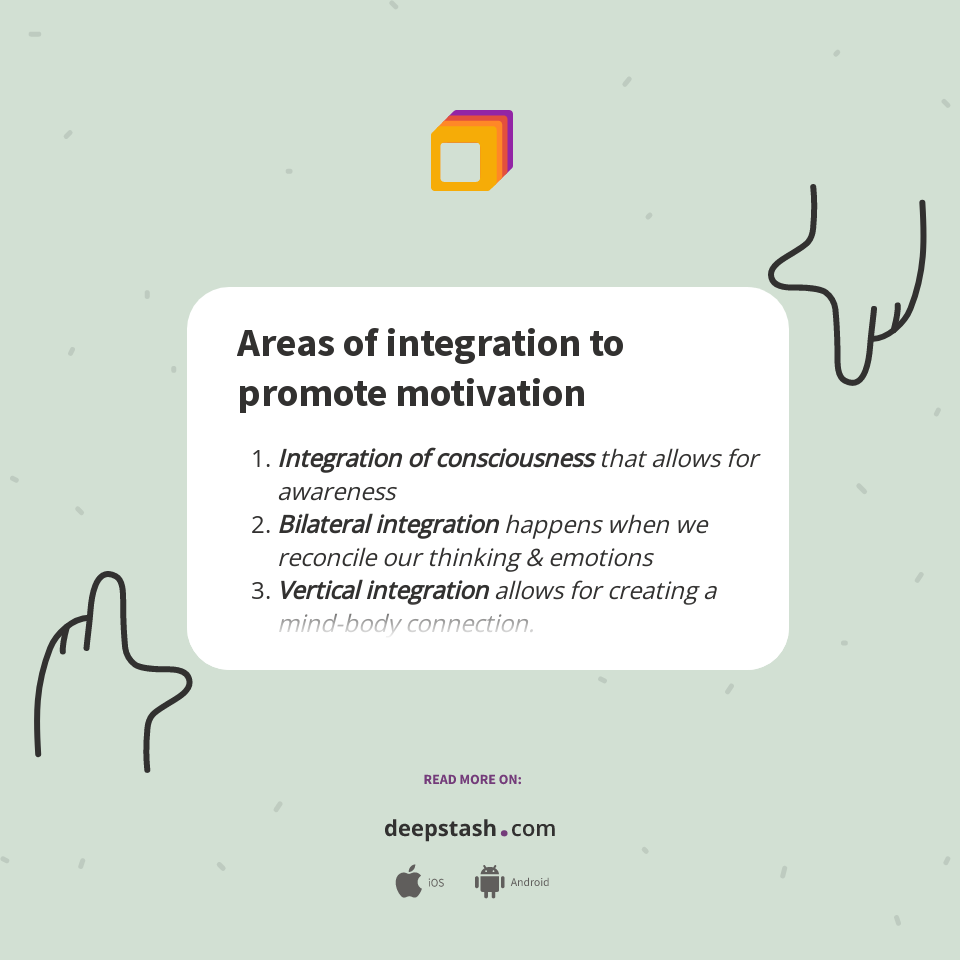 Areas of integration to promote motivation - Deepstash