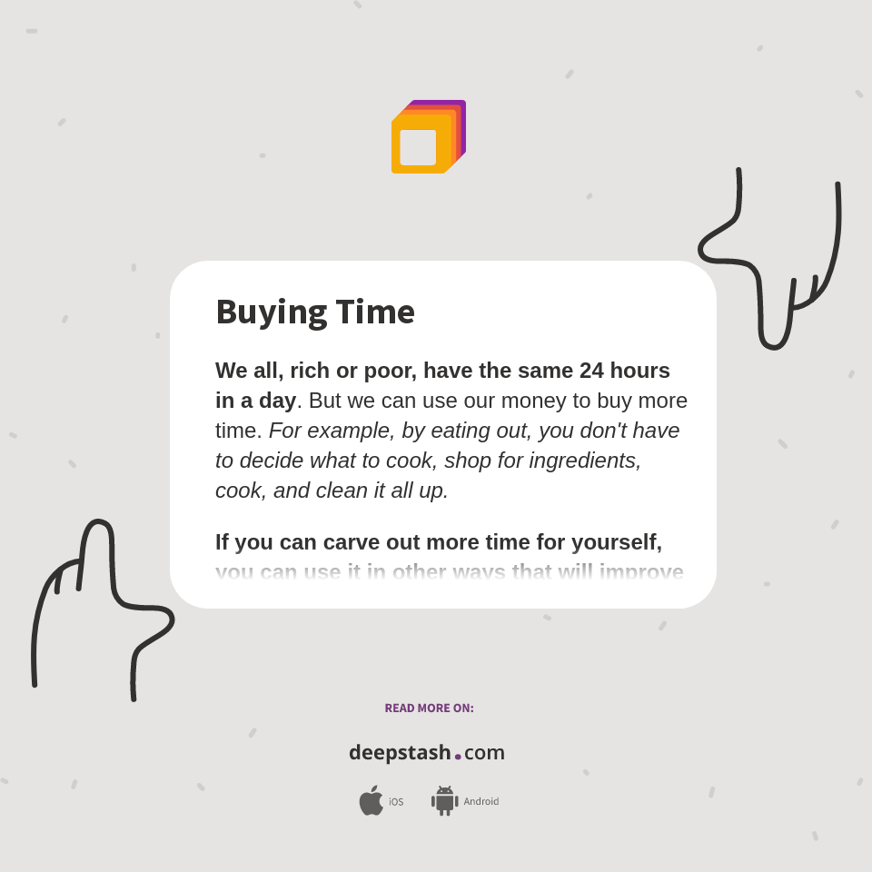 Buying Time Deepstash buying-time-deepstash