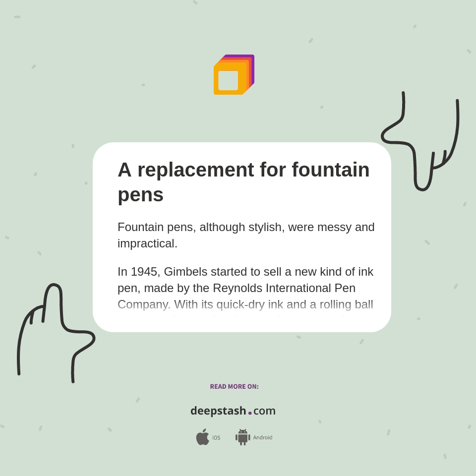 A replacement for fountain pens - Deepstash