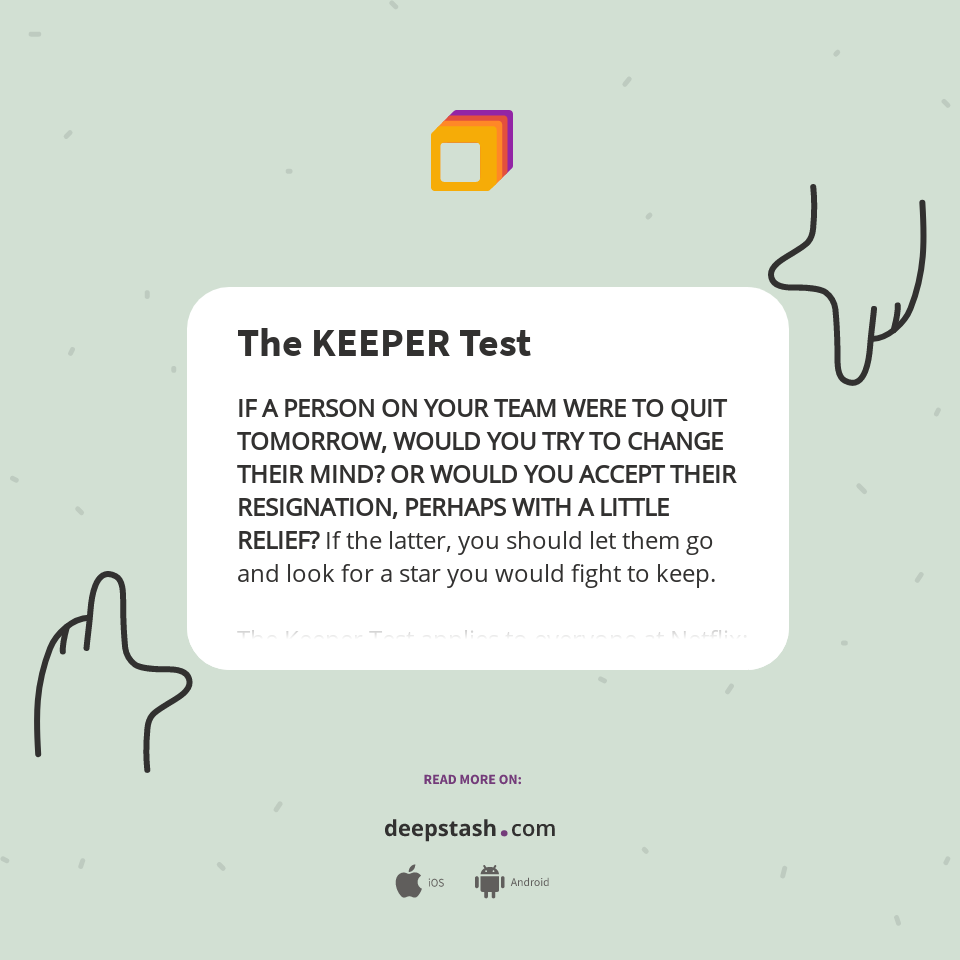 The KEEPER Test - Deepstash