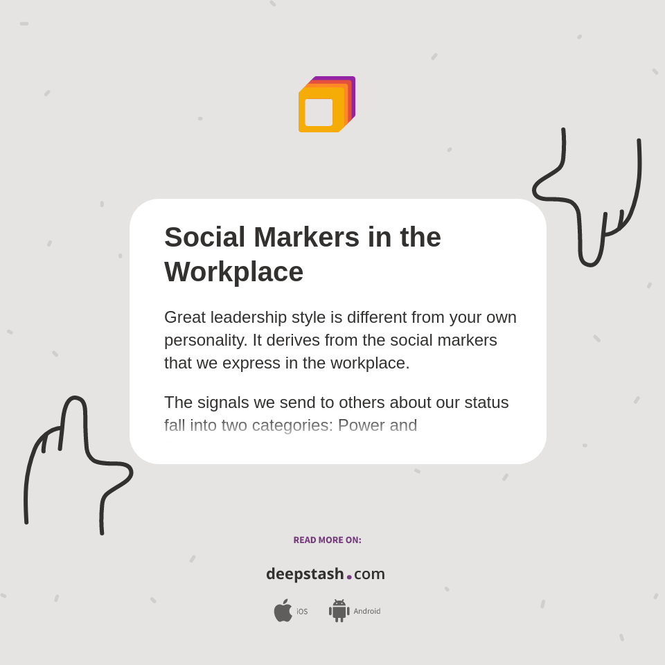 Social Markers in the Workplace - Deepstash