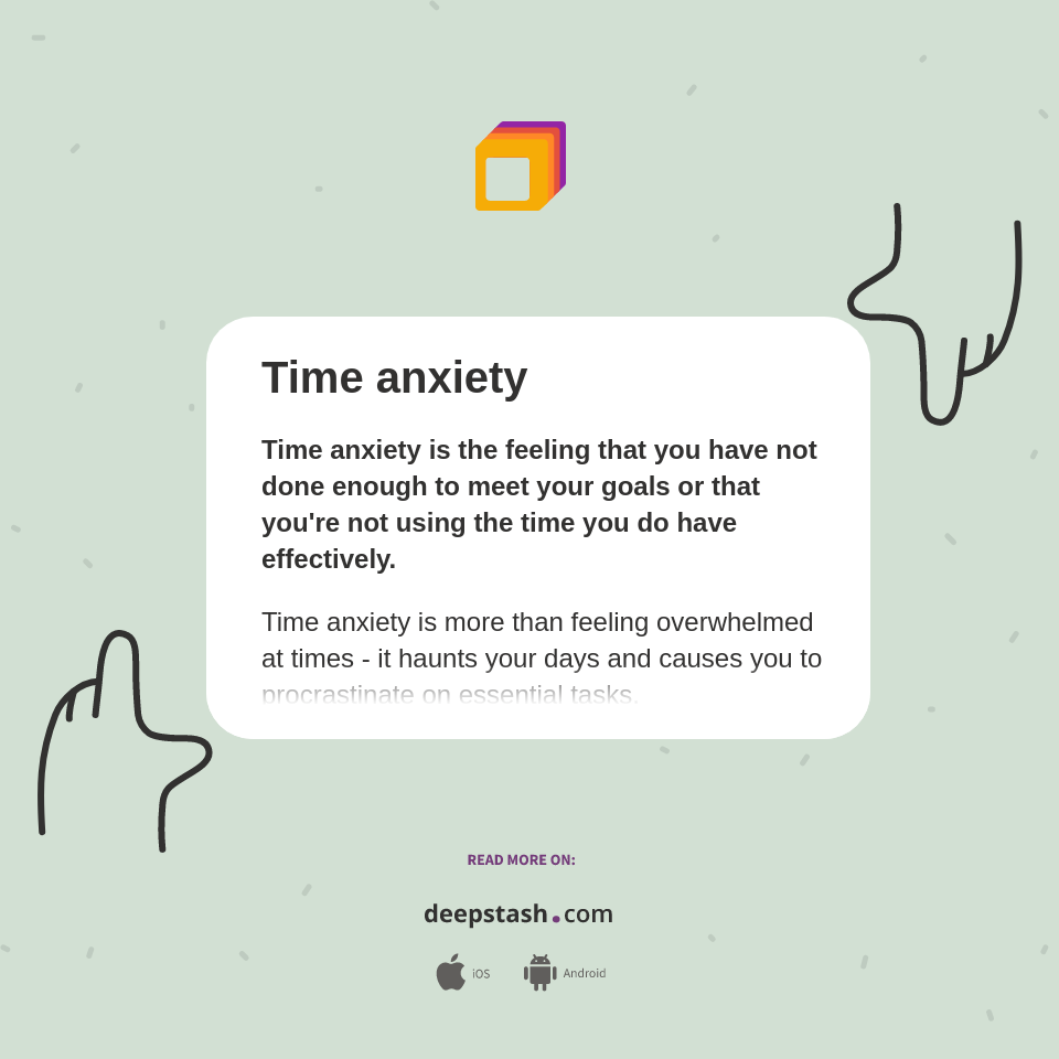 Time anxiety - Deepstash