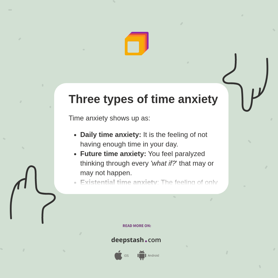 Three types of time anxiety - Deepstash