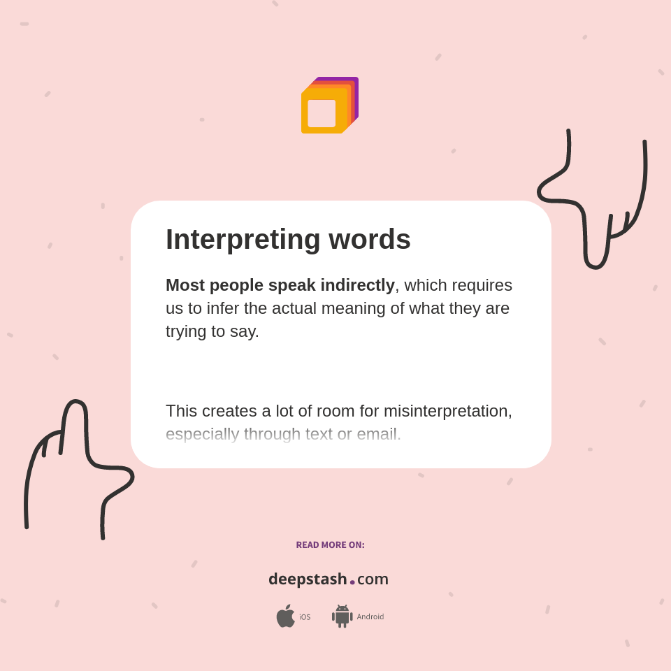 Interpreting words - Deepstash