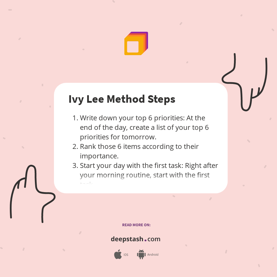 Ivy Lee Method Steps - Deepstash