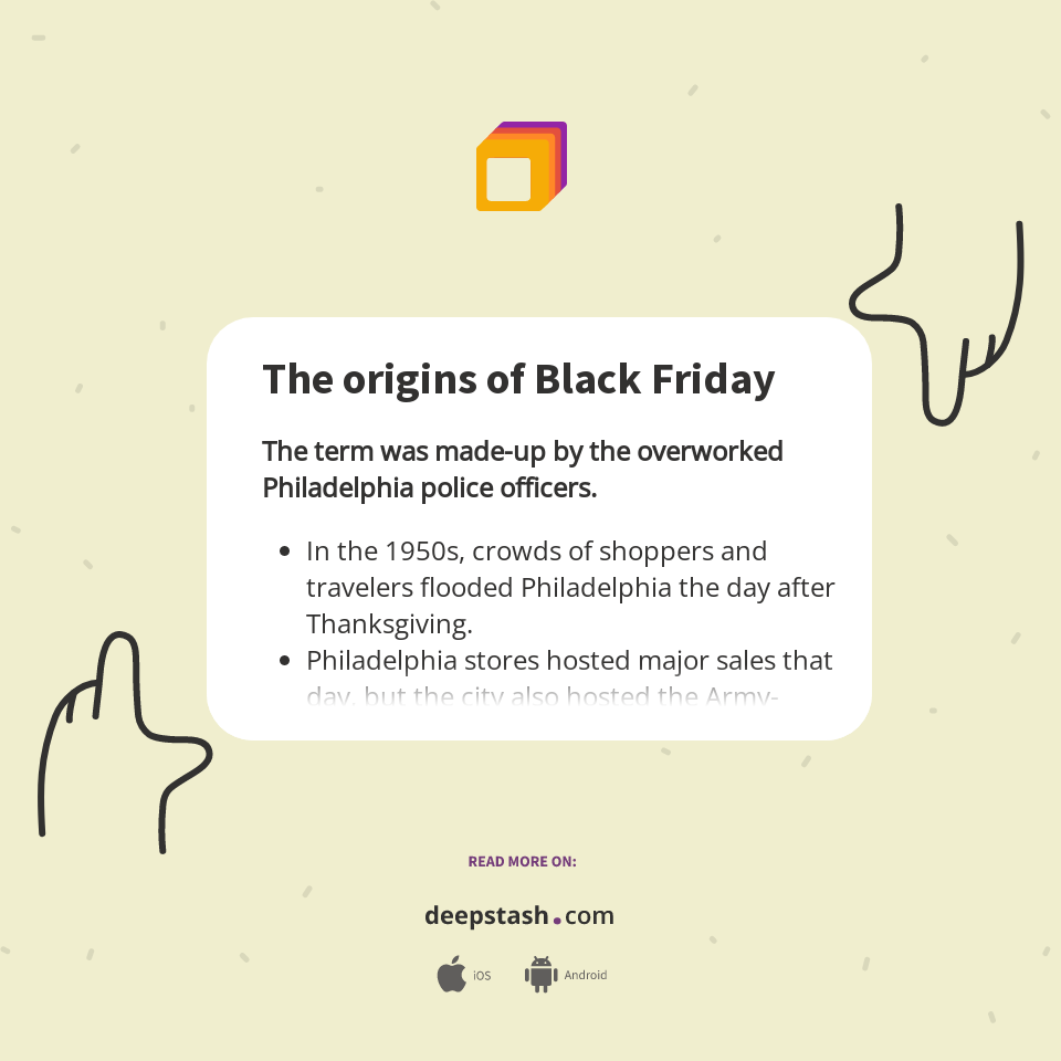 The origins of Black Friday - Deepstash