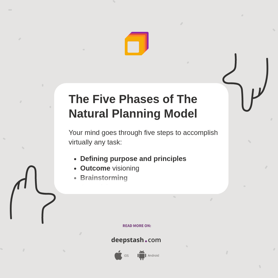The Five Phases of The Natural Planning Model - Deepstash