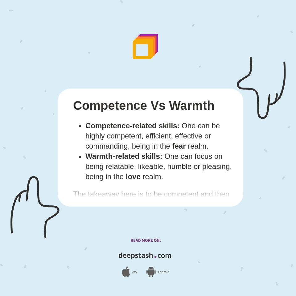 Competence Vs Warmth - Deepstash