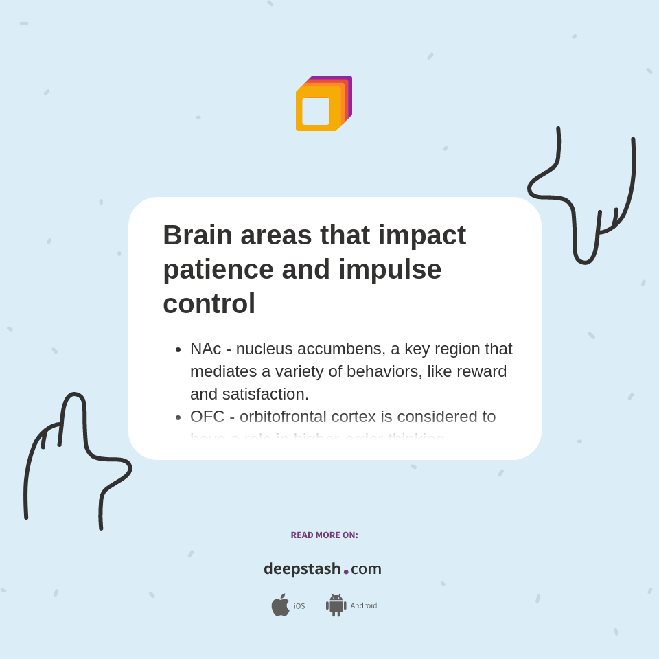 Brain areas that impact patience and impulse control - Deepstash
