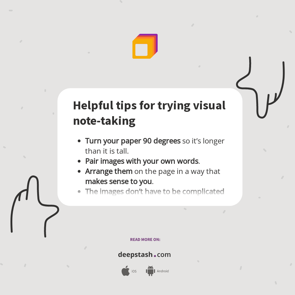 Helpful tips for trying visual note-taking - Deepstash