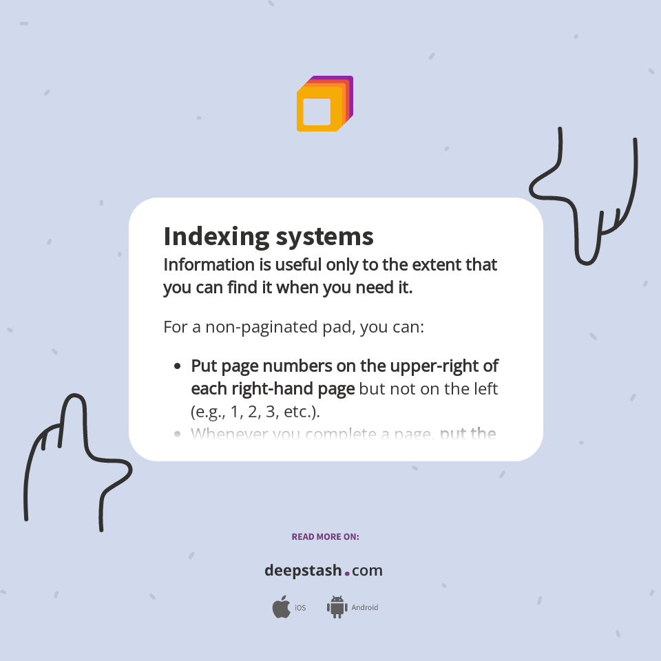 Indexing systems - Deepstash