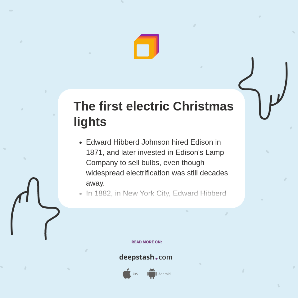The first electric Christmas lights - Deepstash