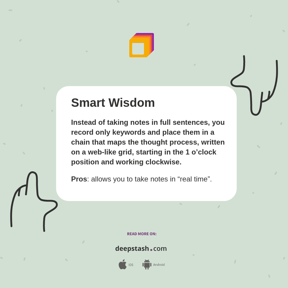 Smart Wisdom - Deepstash