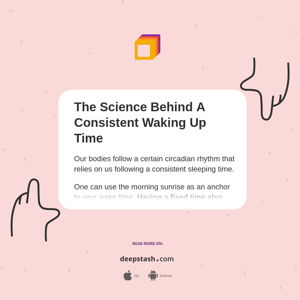 The Science Behind A Consistent Waking Up Time - Deepstash