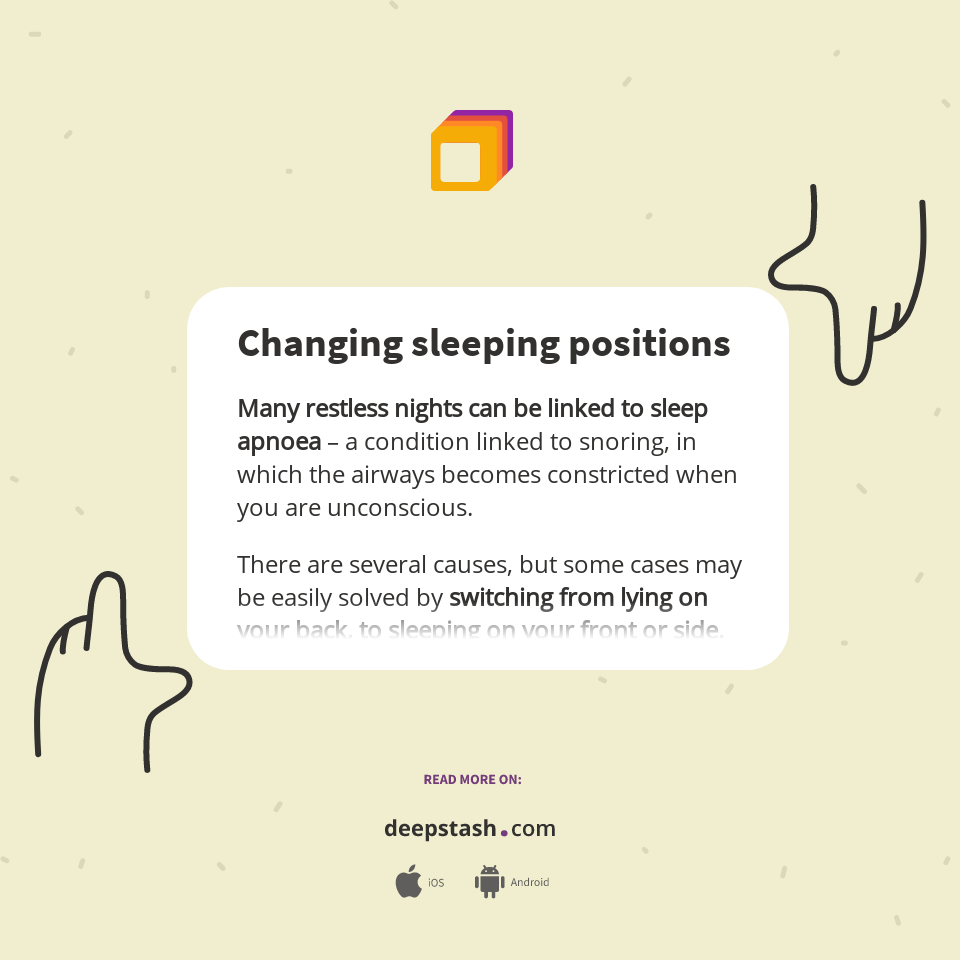 Changing sleeping positions - Deepstash