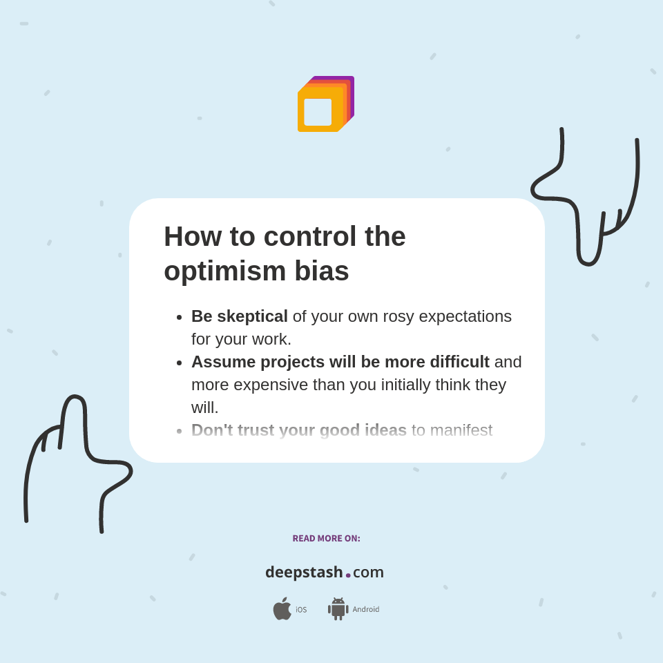 How to control the optimism bias - Deepstash