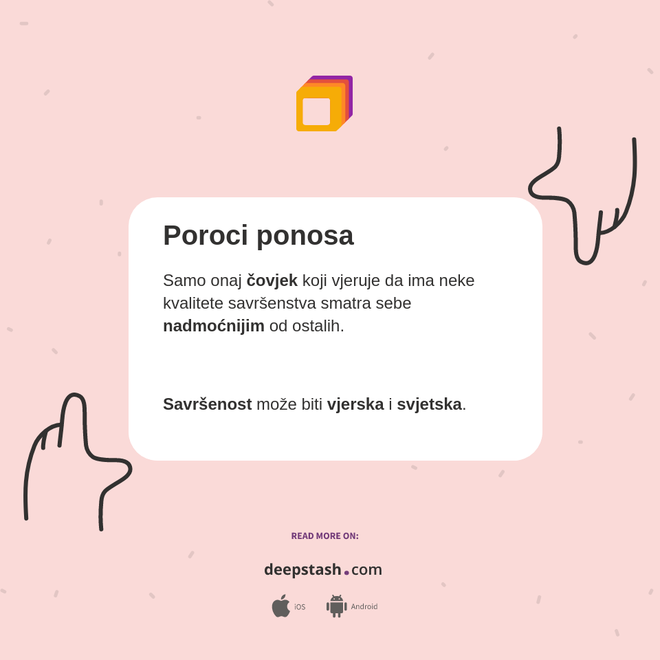 Poroci ponosa - Deepstash