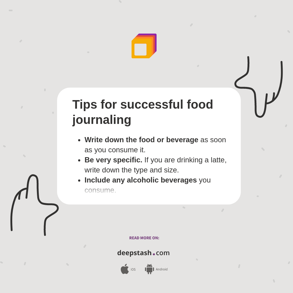 Tips for successful food journaling - Deepstash