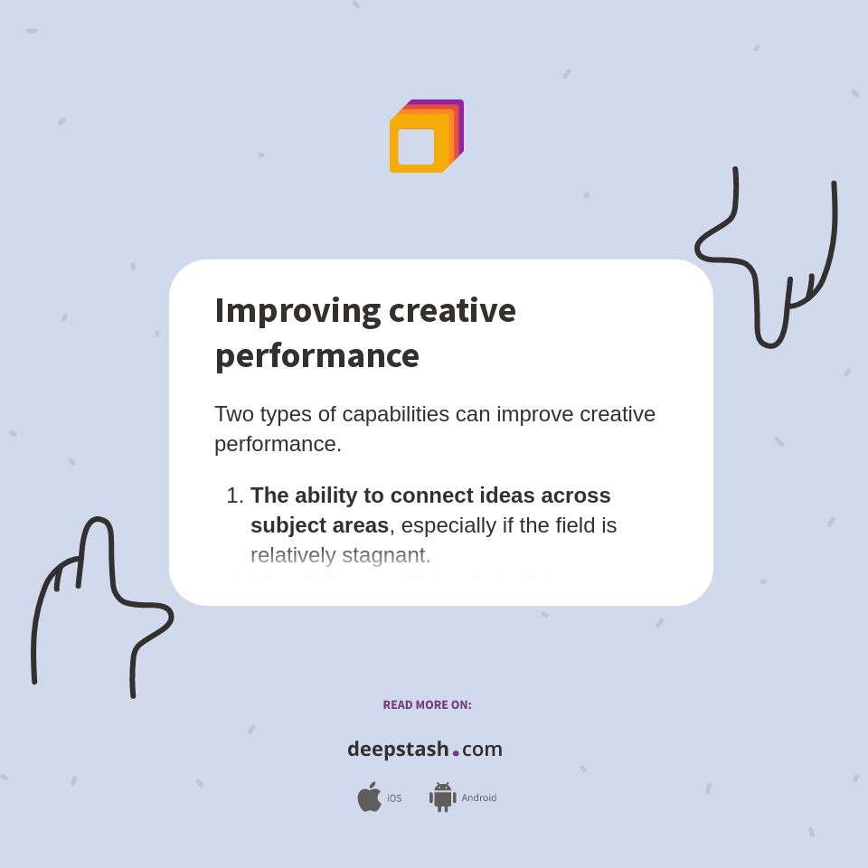 Improving creative performance - Deepstash