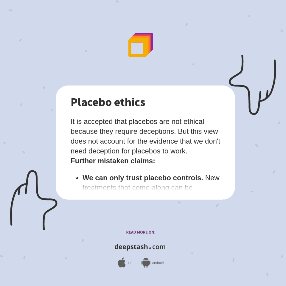 Placebo ethics - Deepstash