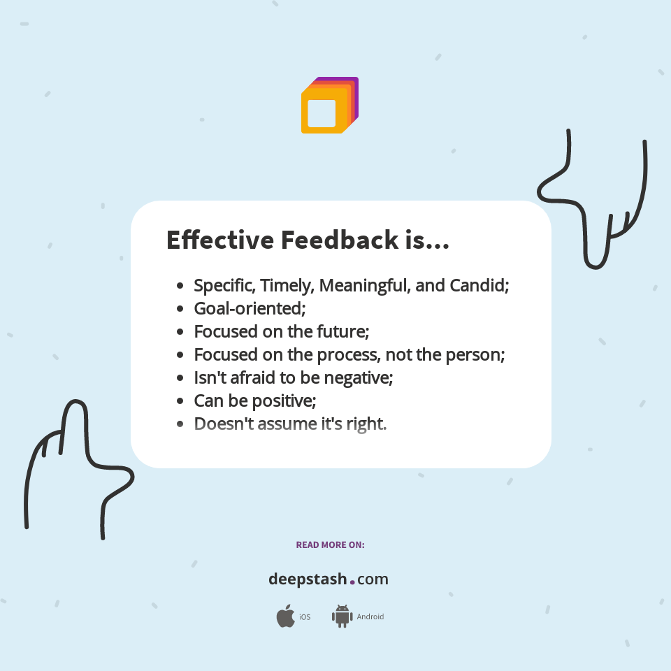 Effective Feedback is... - Deepstash