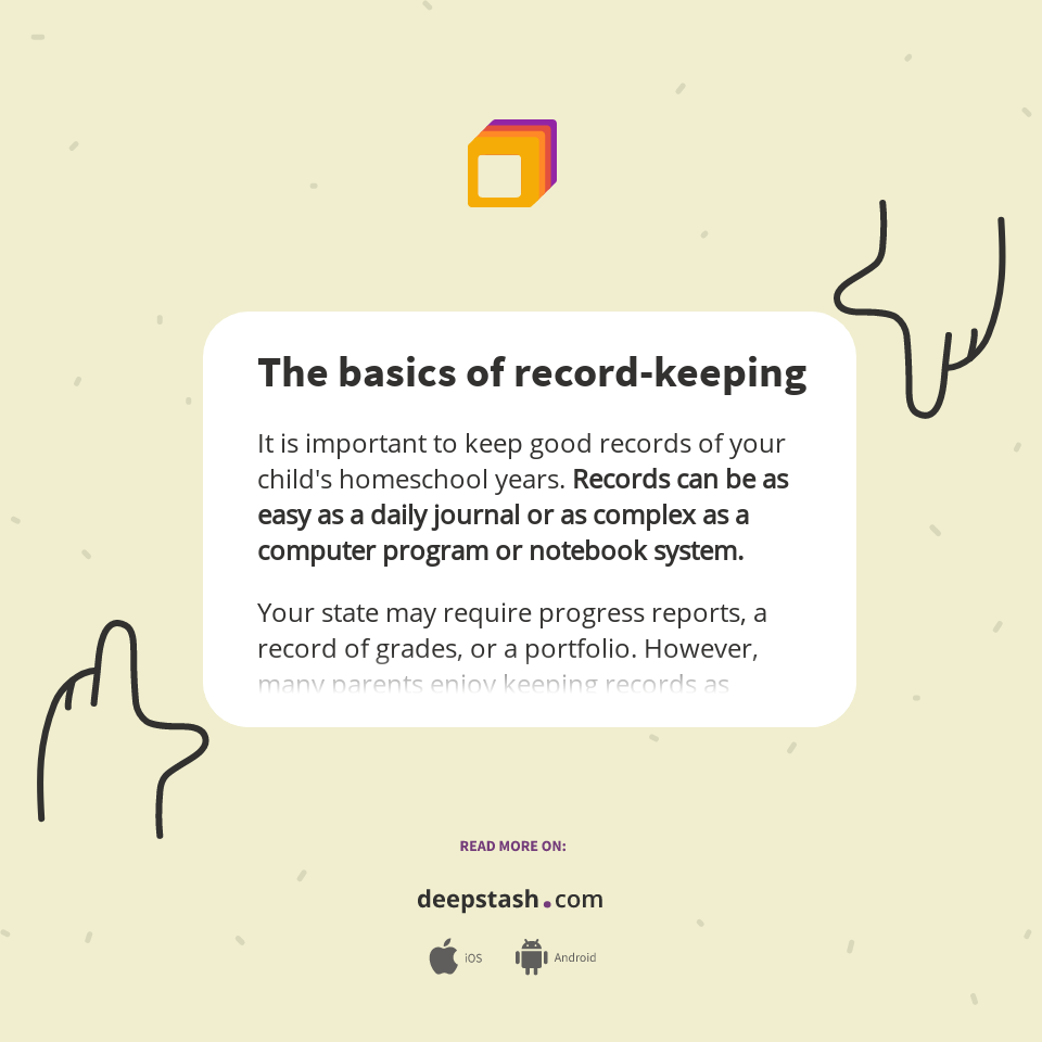 The basics of record-keeping - Deepstash
