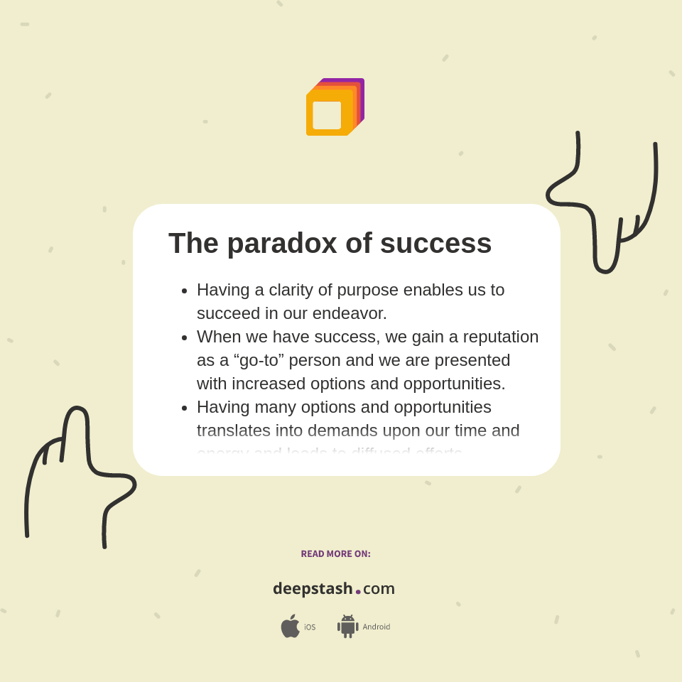 The paradox of success - Deepstash