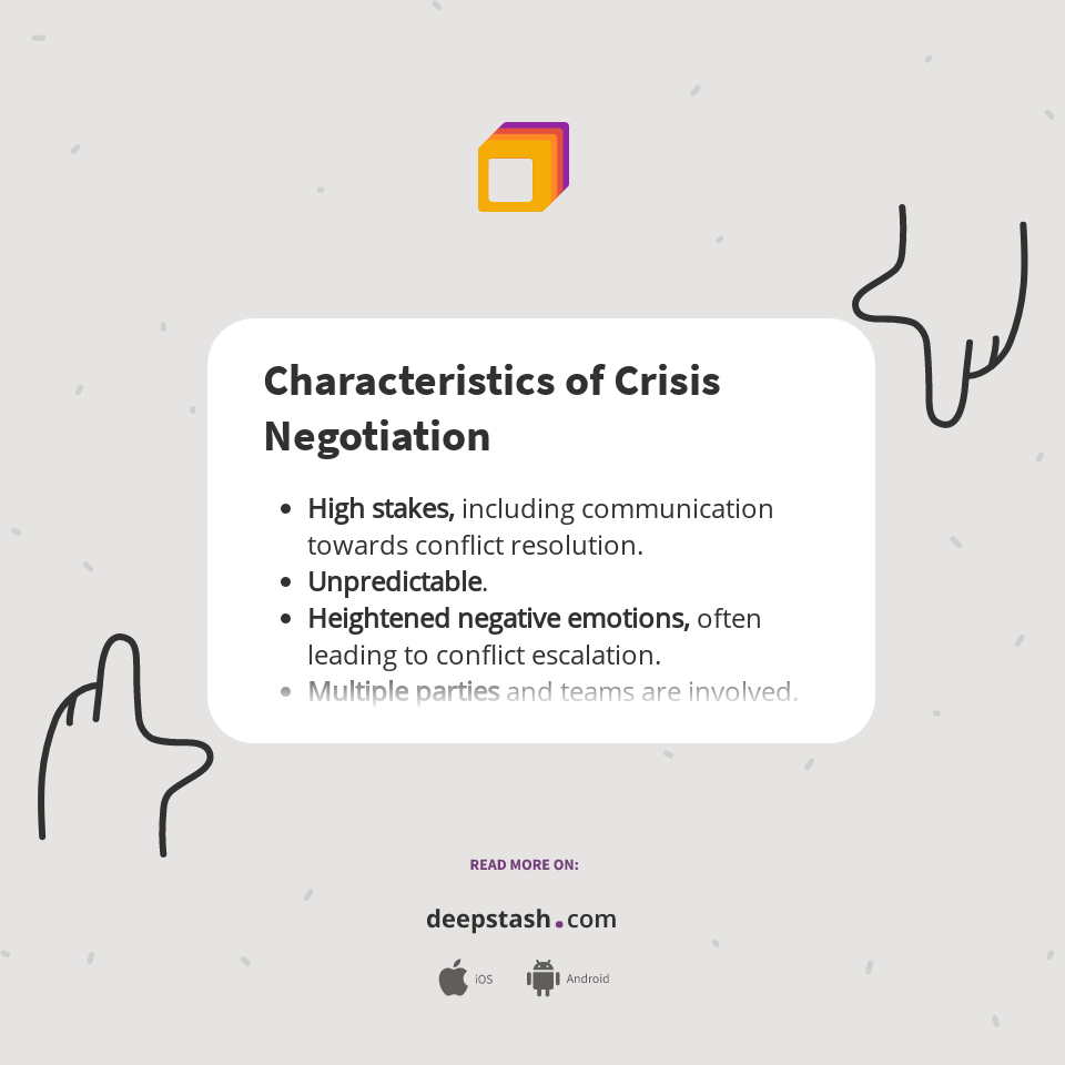 Characteristics of Crisis Negotiation - Deepstash