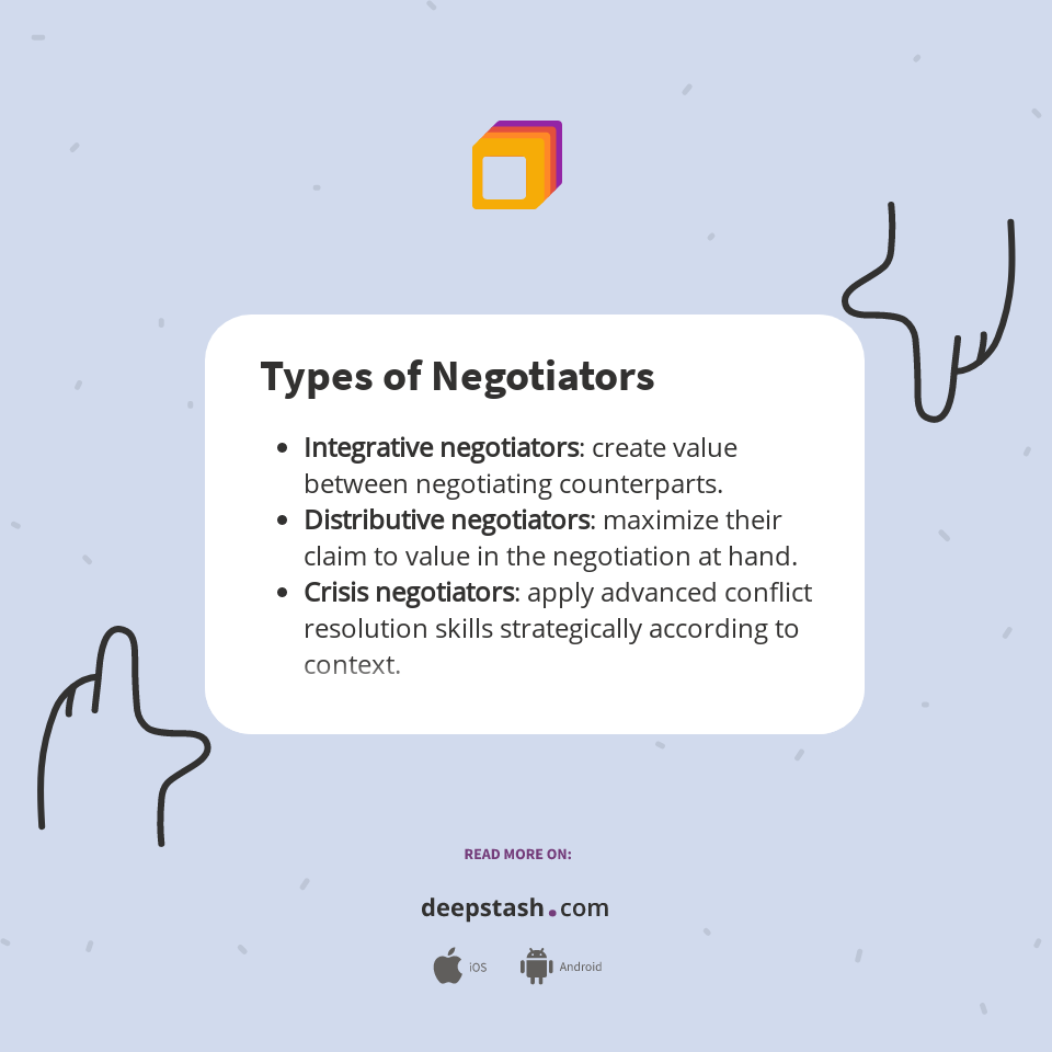 Types of Negotiators - Deepstash