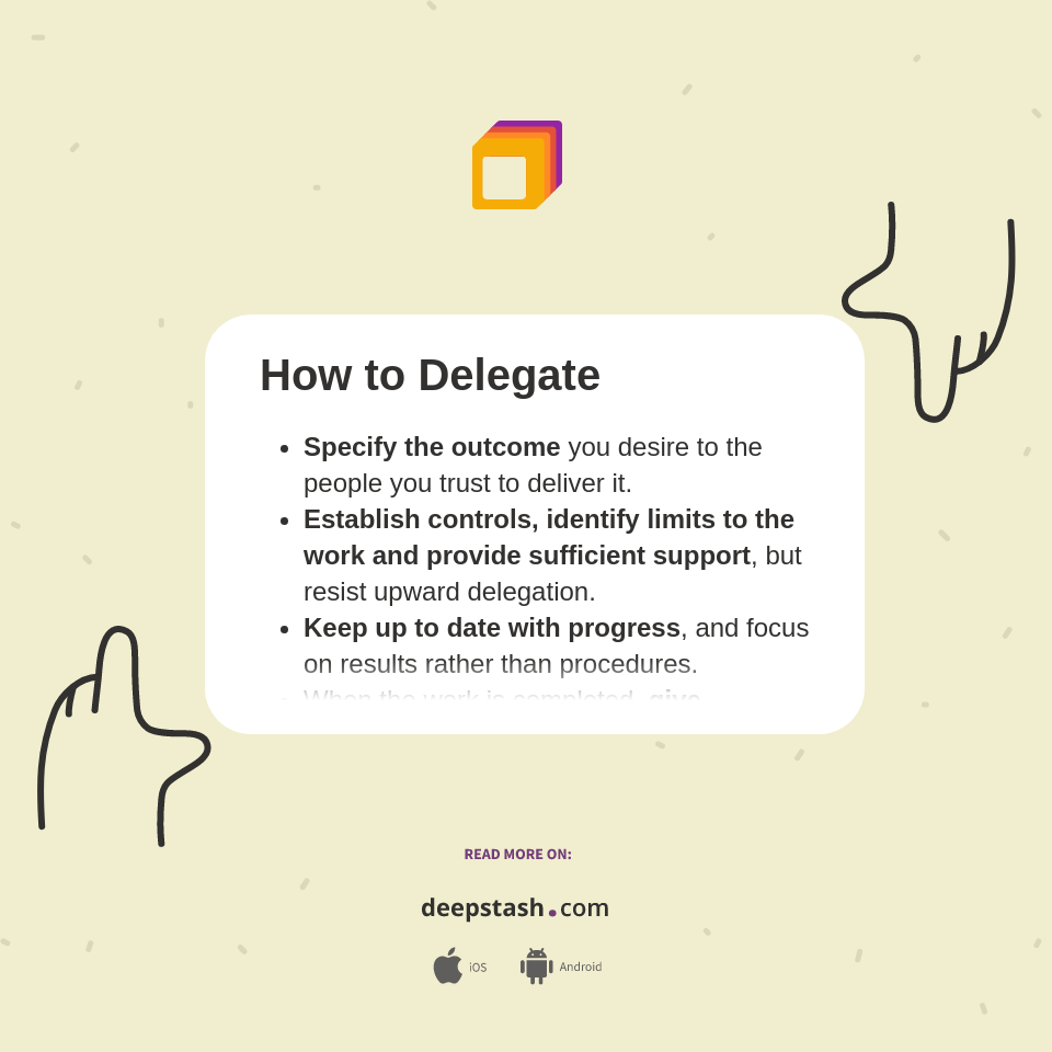 How to Delegate - Deepstash