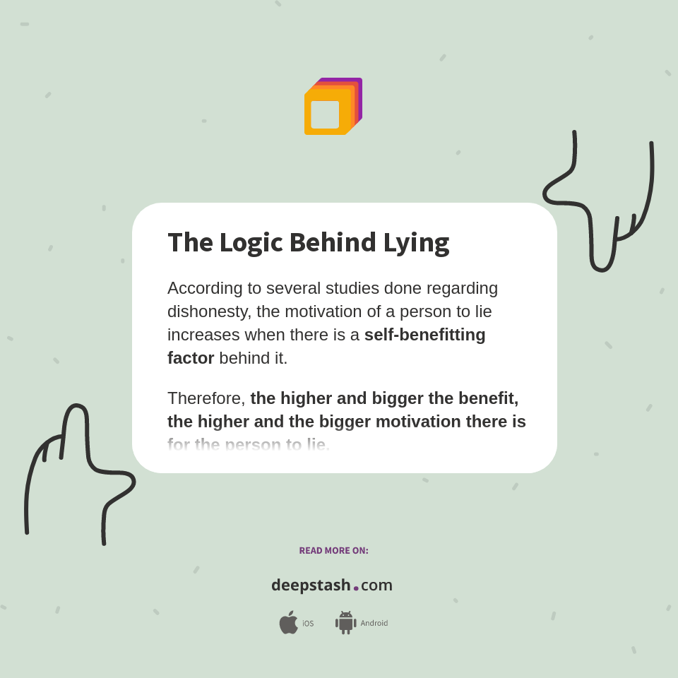 The Logic Behind Lying - Deepstash