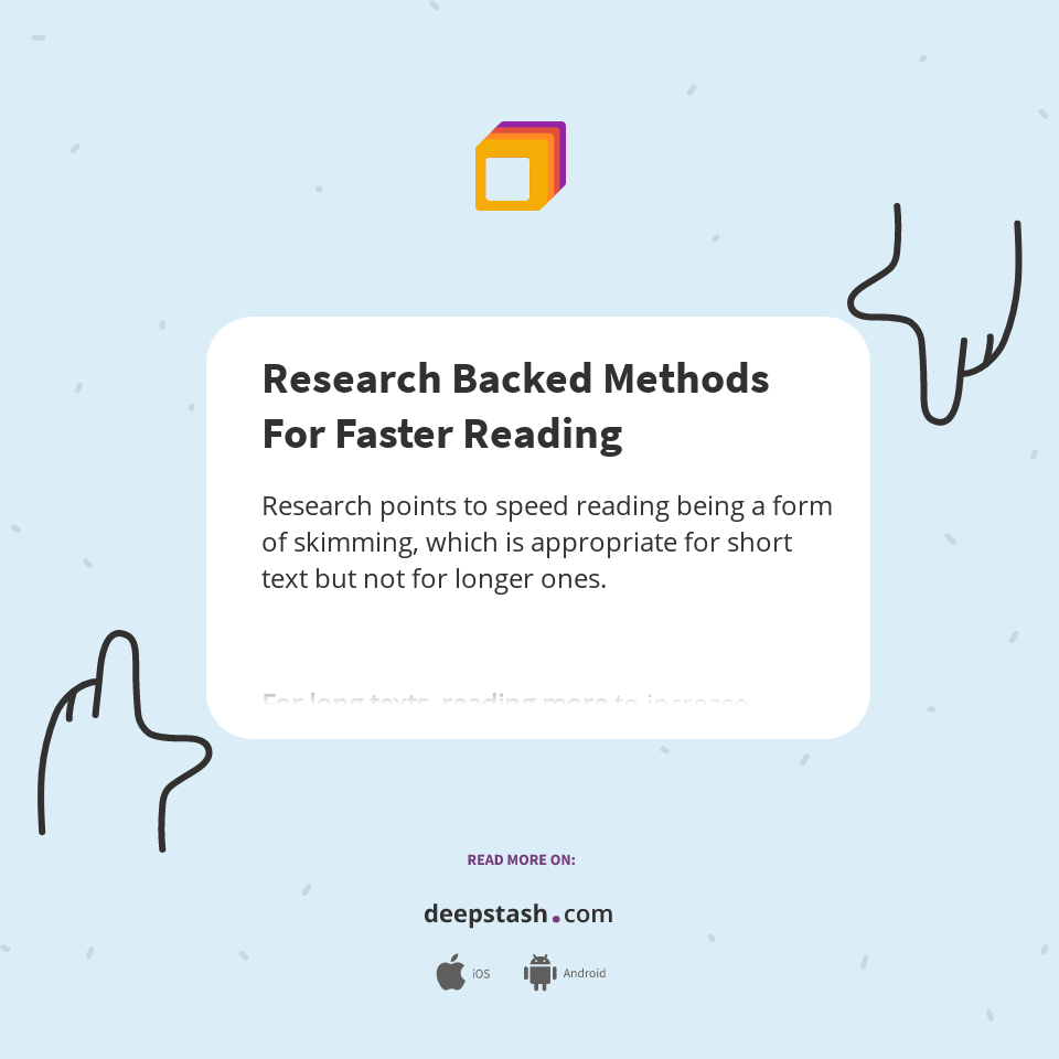 Research Backed Methods For Faster Reading - Deepstash