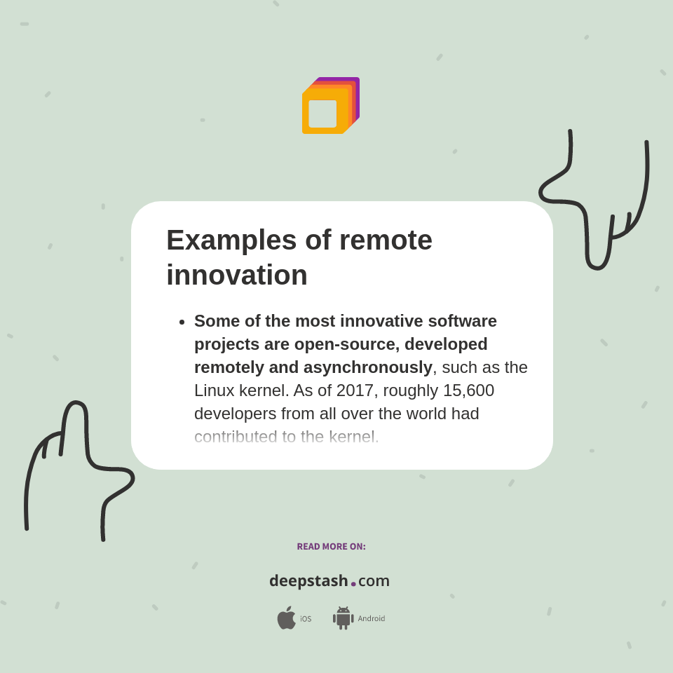 Examples of remote innovation - Deepstash
