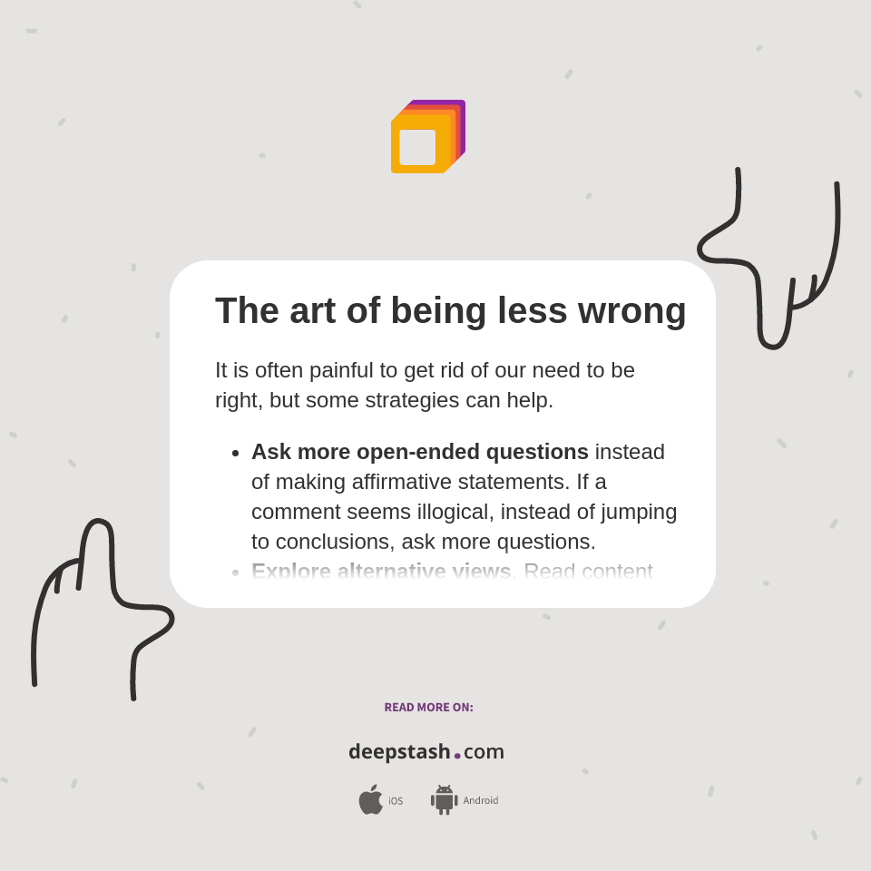 The art of being less wrong - Deepstash