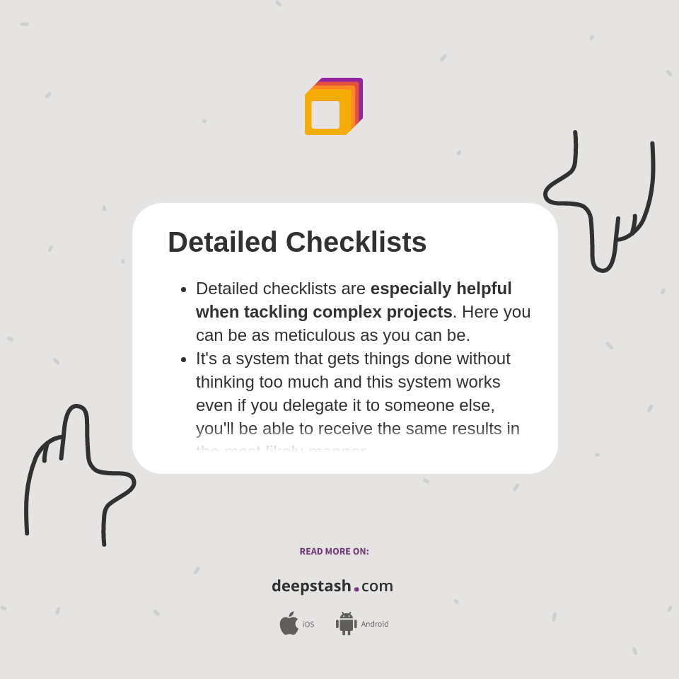 Detailed Checklists - Deepstash