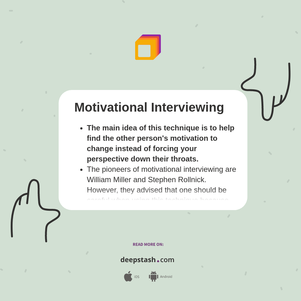 Motivational Interviewing - Deepstash