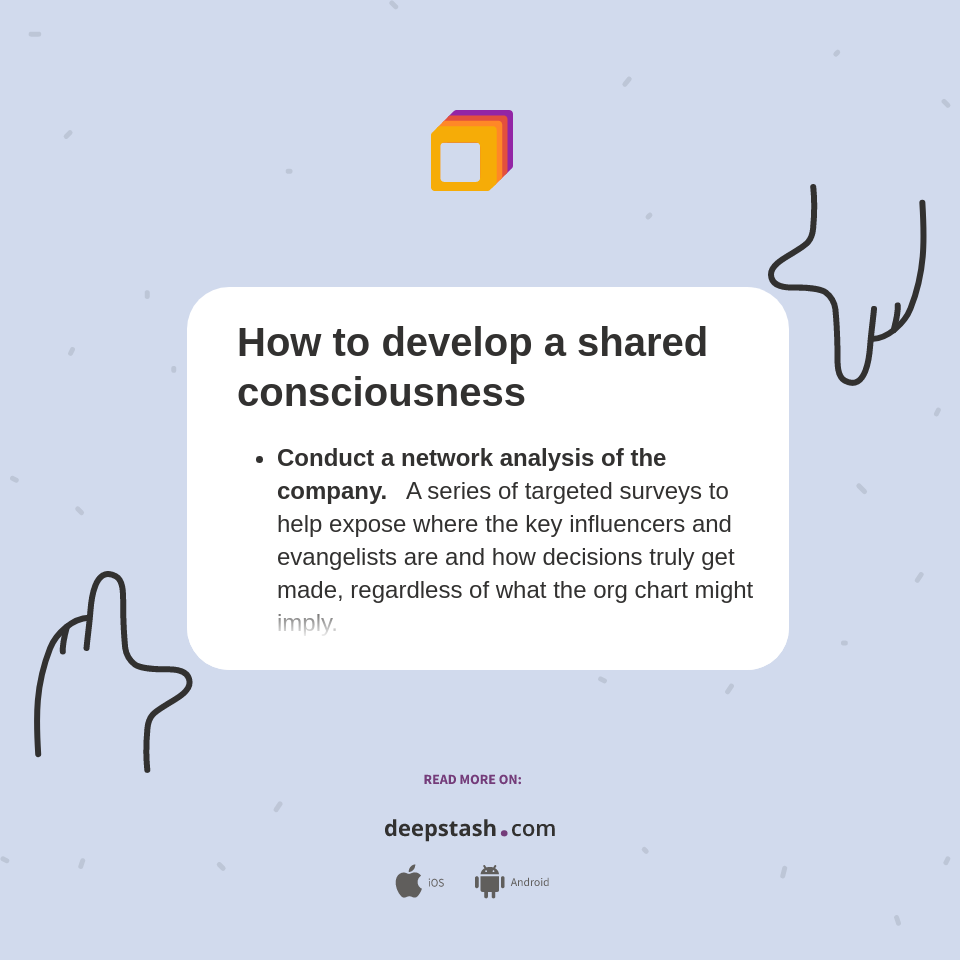 How to develop a shared consciousness - Deepstash