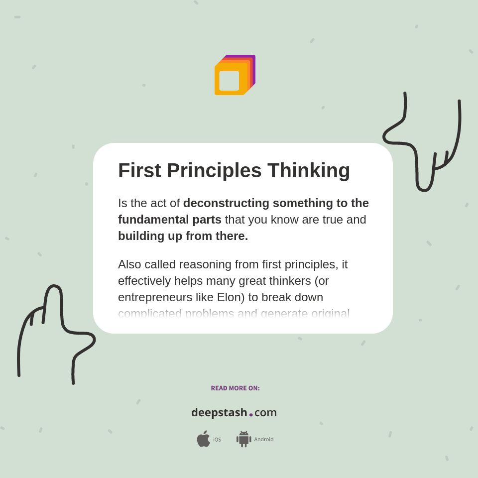 First Principles Thinking - Deepstash